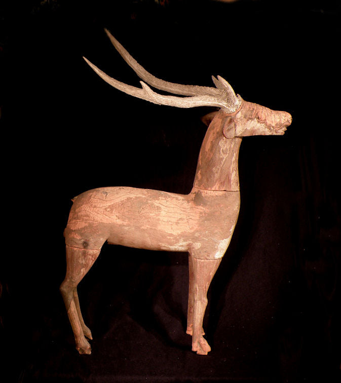 Antique Balinese Temple Deer. Also known as Kidang or Menjuangan ...