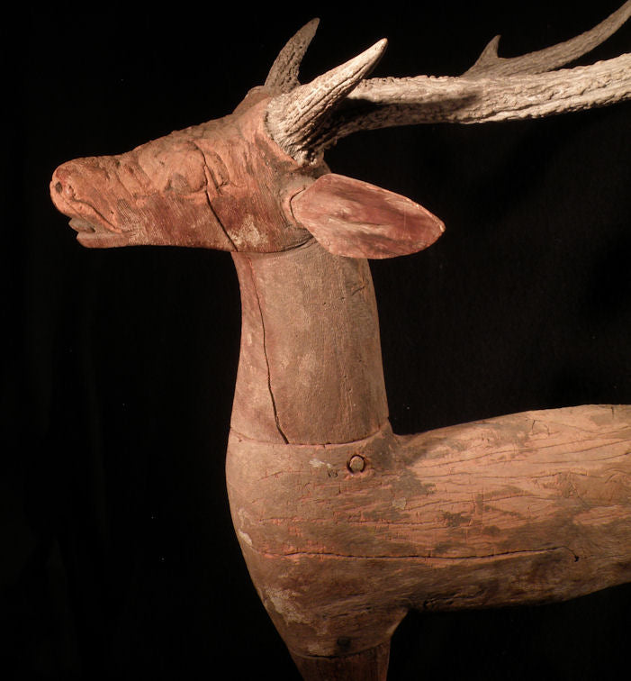 Antique Balinese Temple Deer. Also known as Kidang or Menjuangan ...